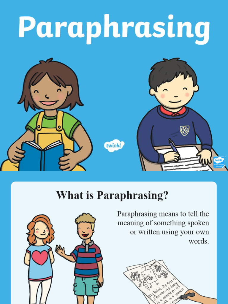 Au L 53590 Paraphrasing Powerpoint English | PDF | Language Arts ...