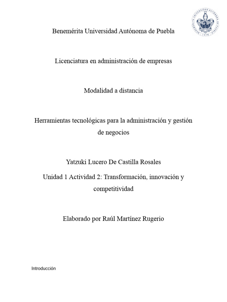 Unidad 1 Actv 2 | PDF | Big Data | Business