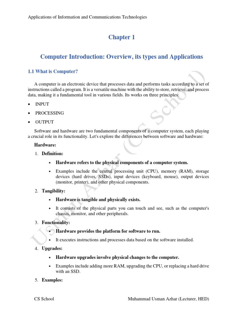 Computer Introduction Overview Its Types and Applications | Download ...