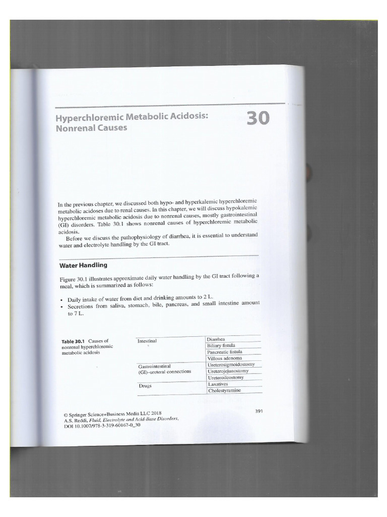 30 - Hyperchloremic Metabolic Acidosis Nonrenal Causes - 30 | PDF