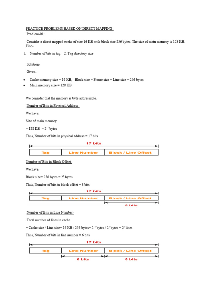 13-Cache Memory Mapping Concepts-14-03-2024 | PDF | Cpu Cache | Byte