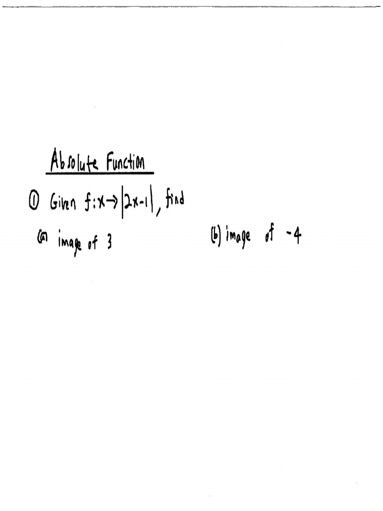 F4 AM ABSOLUTE FUNCTIONs | PDF