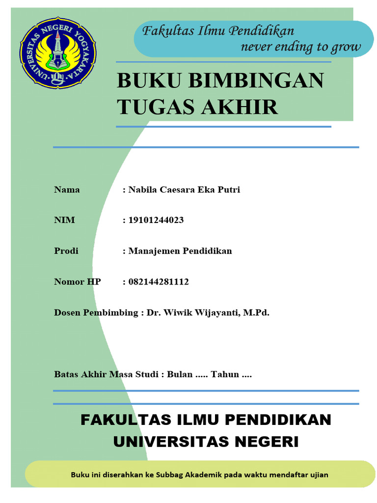 Buku Bimbingan Skripsi FIP UNY | PDF