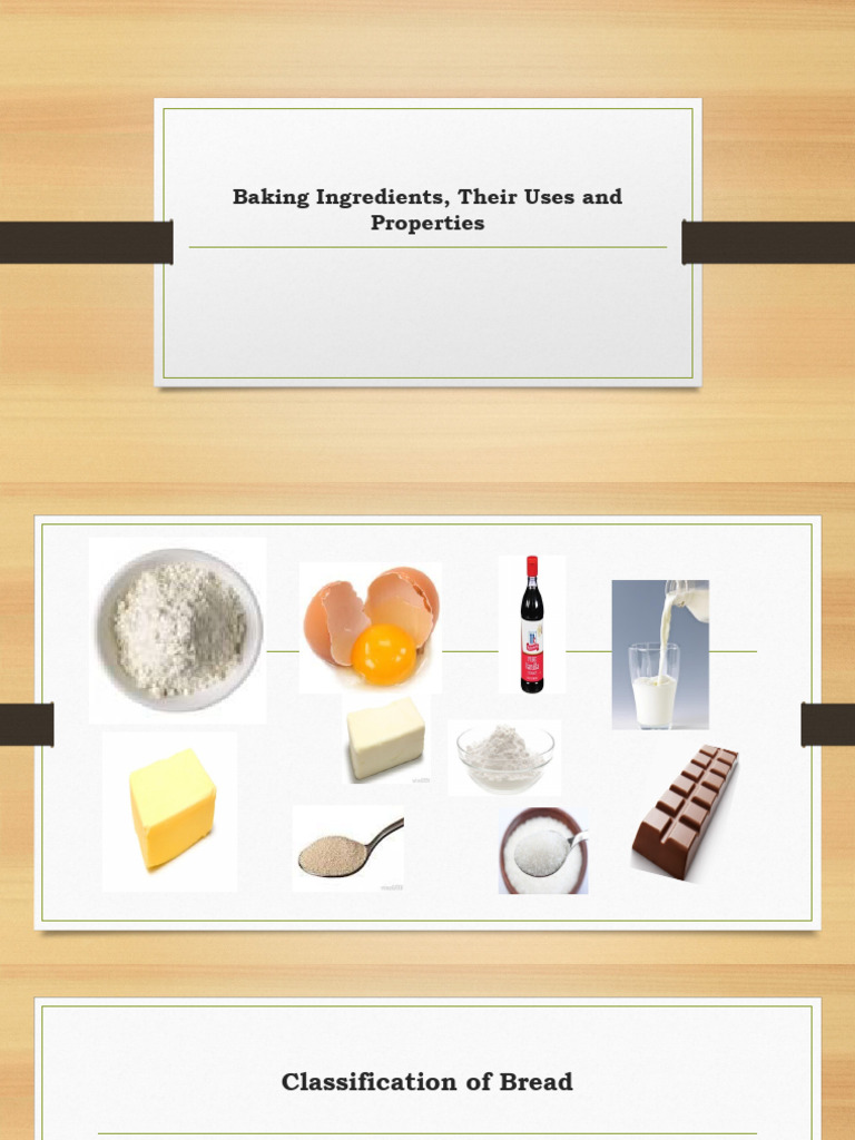 Baking Ingredients and Their Functions | PDF | Breads | Flour