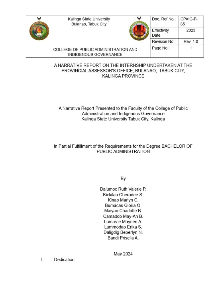 Narrative Report | PDF | Behavior Modification