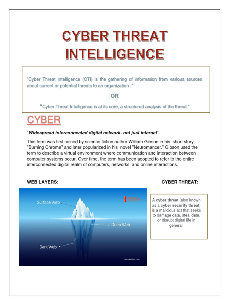 Cyber Threat | PDF | Threat (Computer) | Security