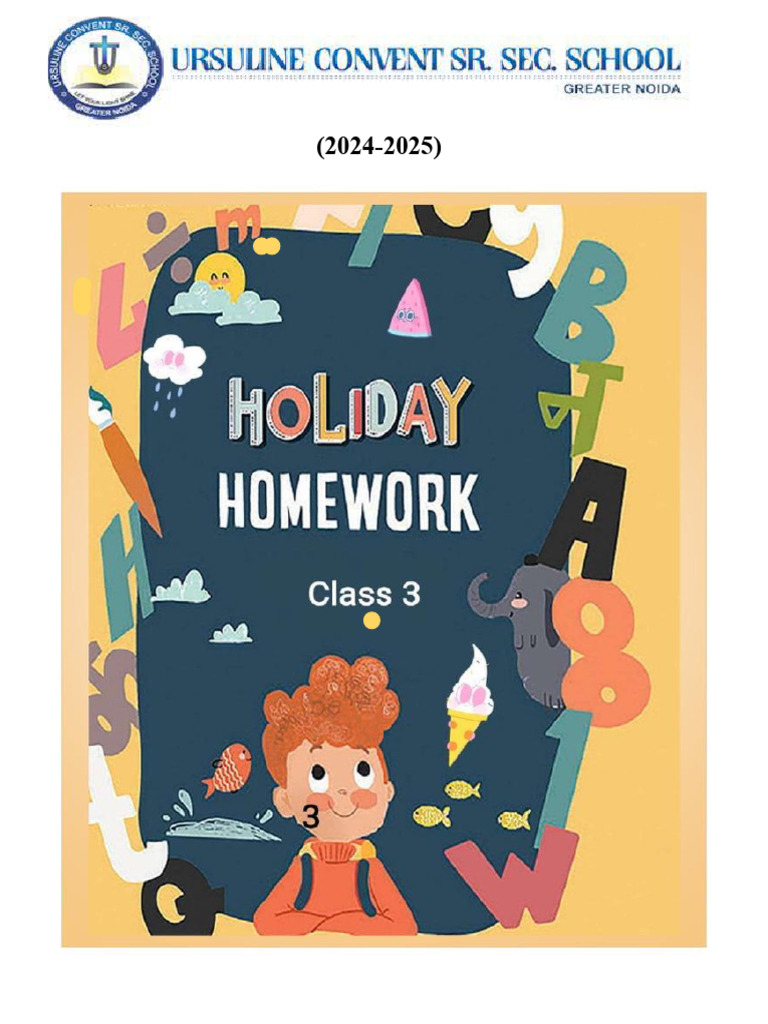 Holiday Homework Class III (2024-2025) | PDF