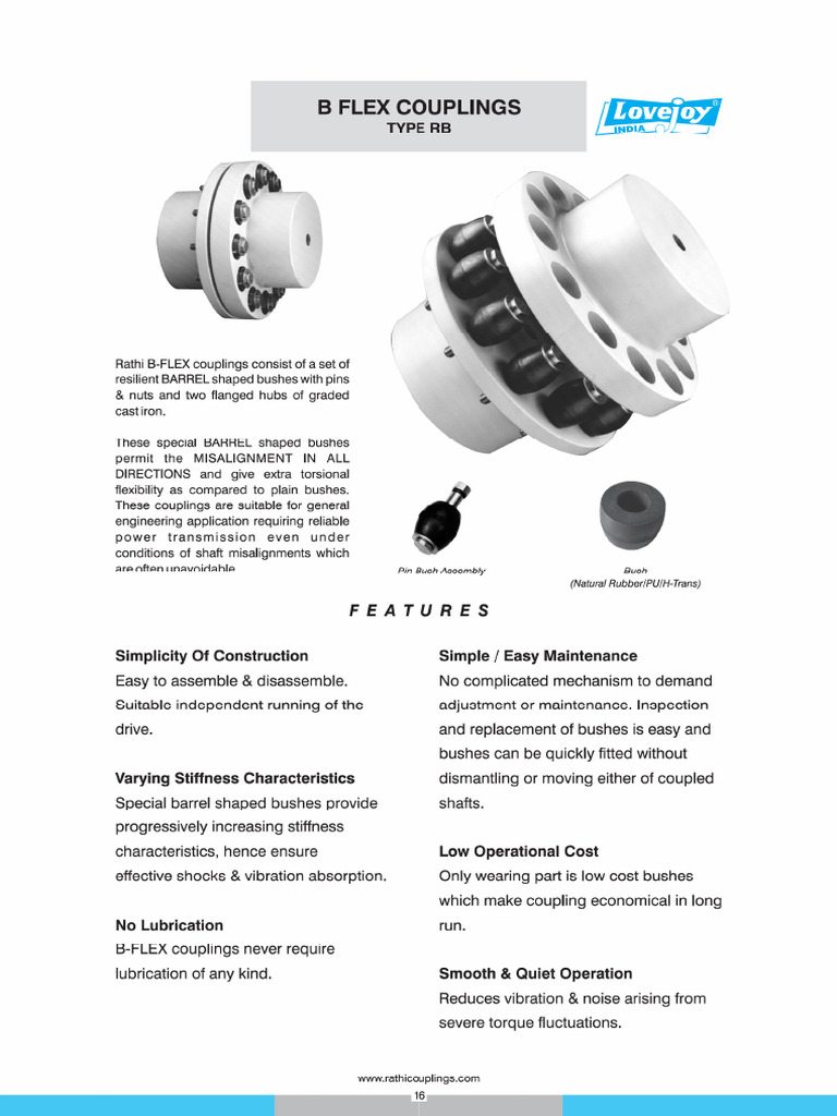 lOVEJOY Pin & Bush Coupling - B Flex - RB | PDF