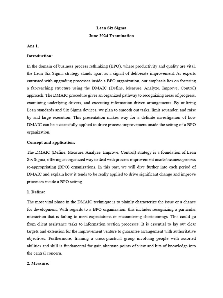 Lean Six Sigma | Download Free PDF | Six Sigma | Business Process