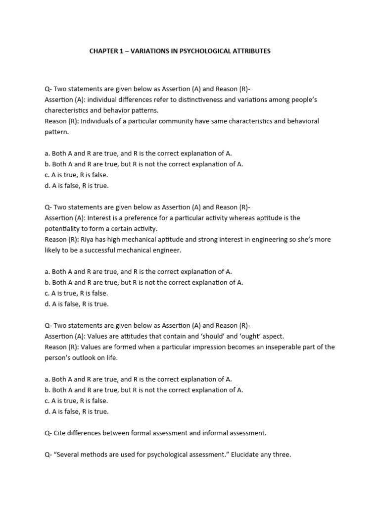 CHAPTER 1 Psychology | PDF