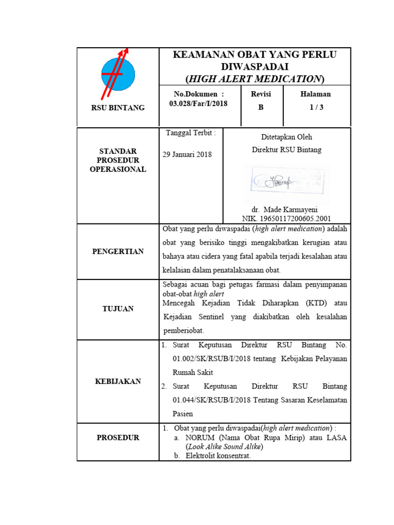 SOP High Alert | PDF