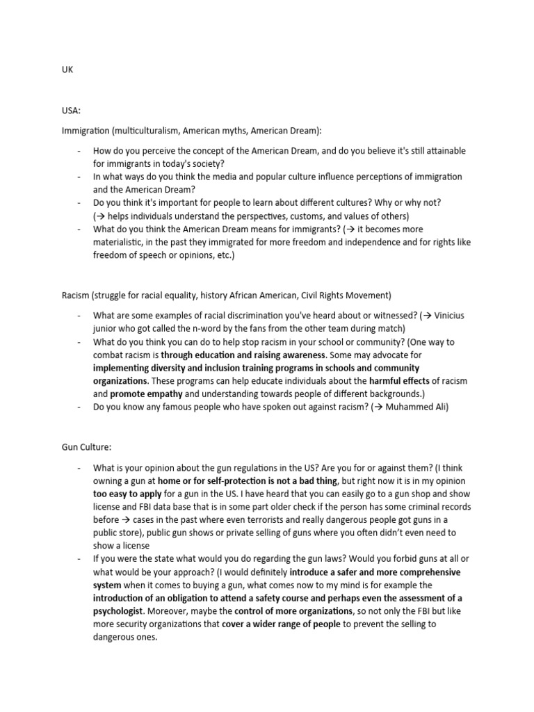 KP_questions | PDF | Racism | Discrimination & Race Relations