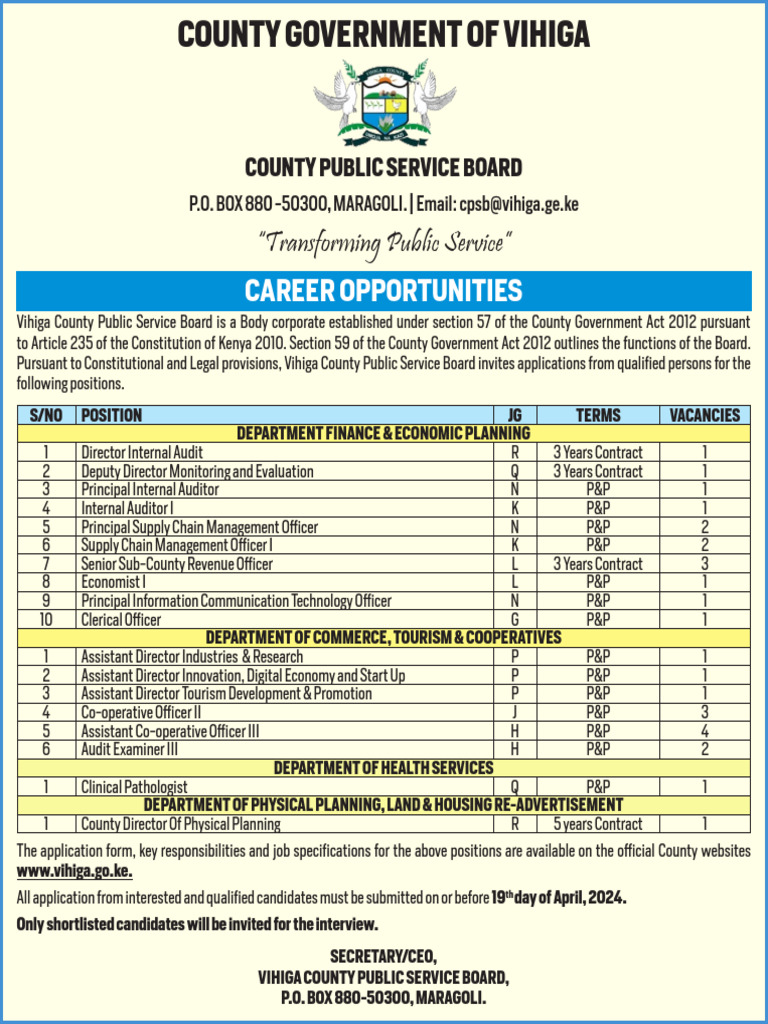 "Transforming Public Service": Career Opportunities | PDF | Internal ...