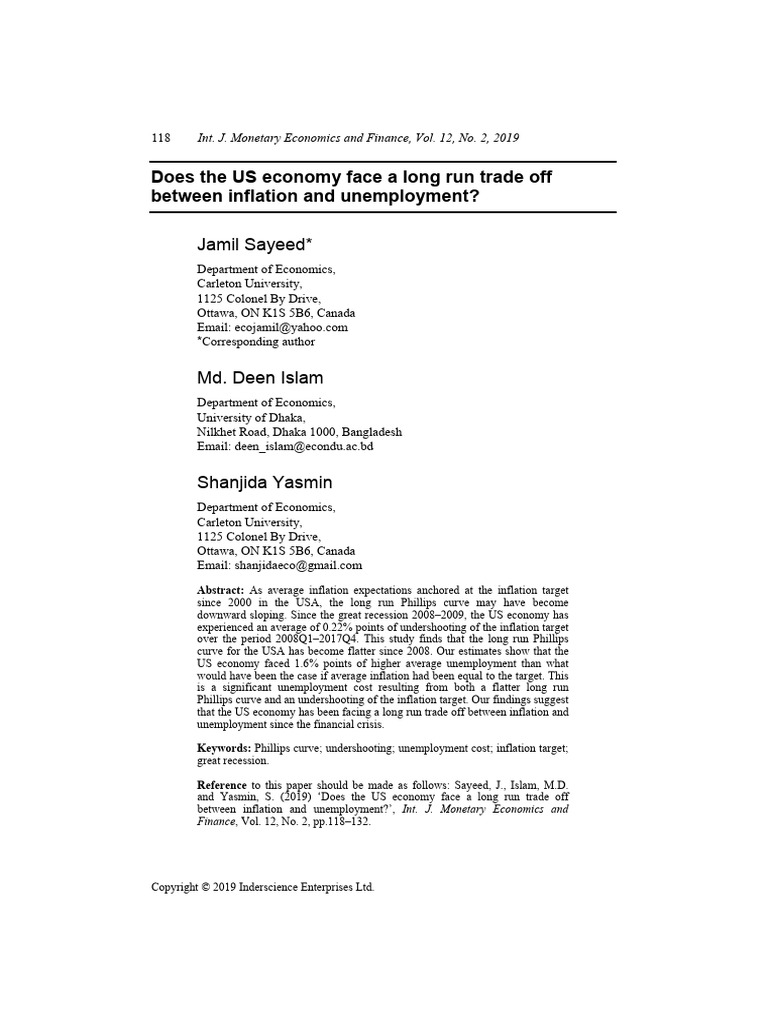 2019 Ijmef 14518 PPV | PDF | Phillips Curve | Inflation