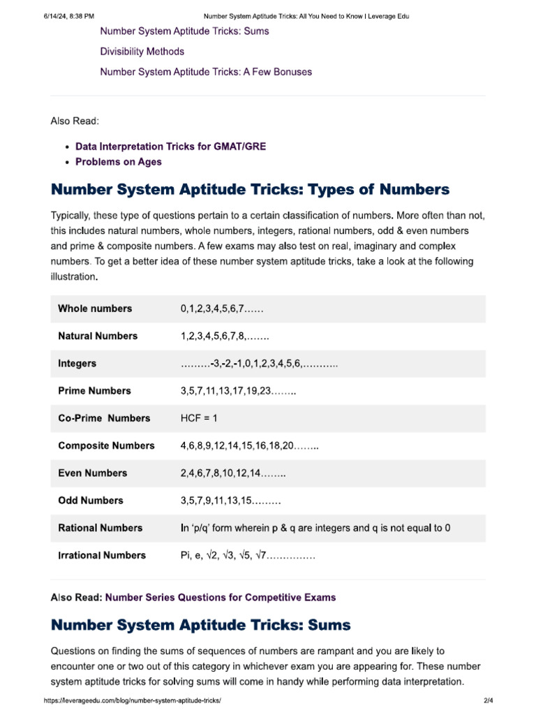 Number System 1 | PDF