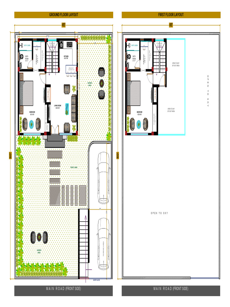Ground Floor Layout First Floor Layout: Main Road (Frontside) Main Road ...