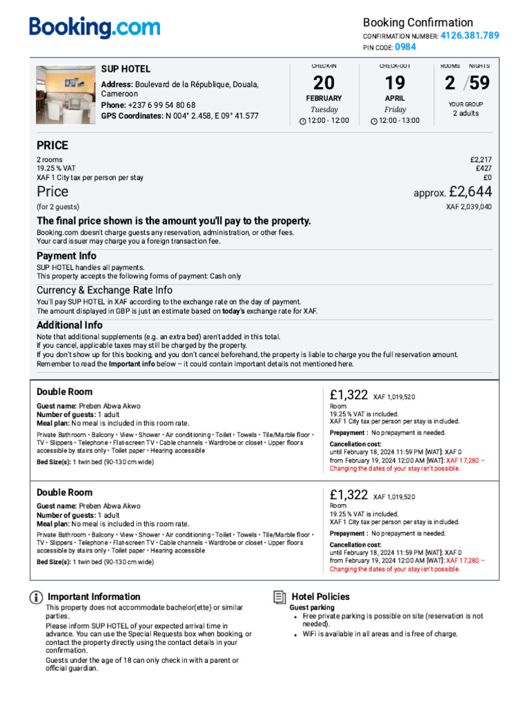 Confirmation 4126381789 | PDF | Payments | Exchange Rate