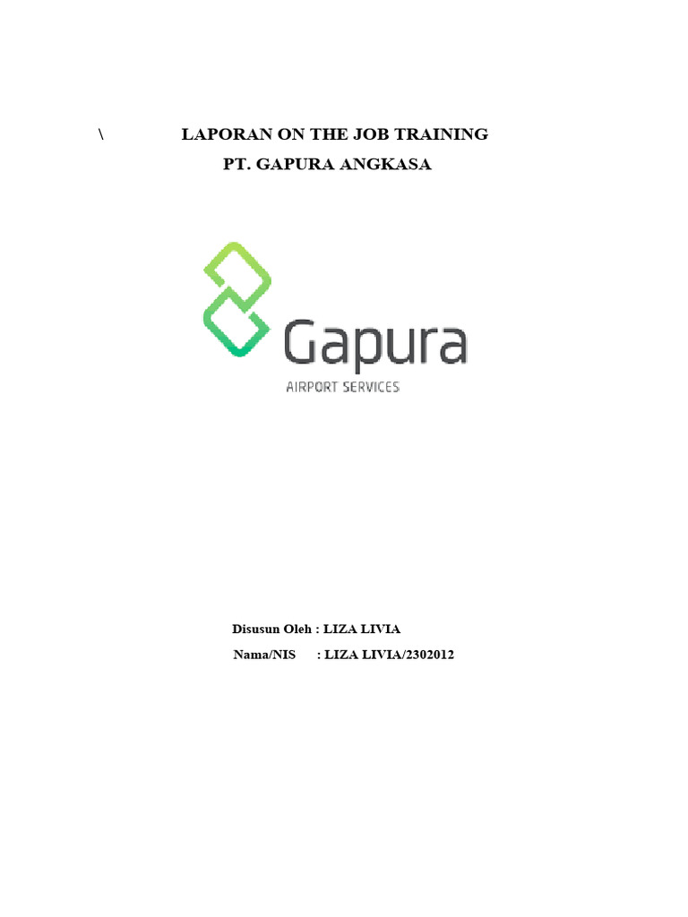 Laporan On The Job Training | PDF