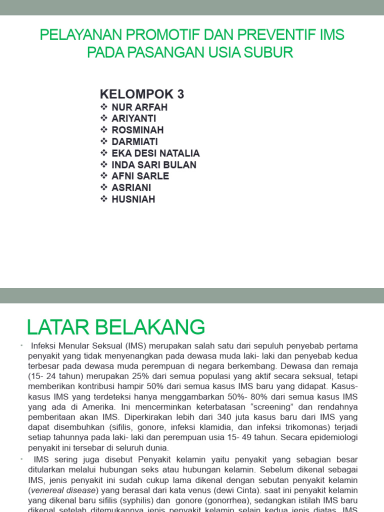 Pelayanan Promotif Preventif Ims Pada Pus | PDF