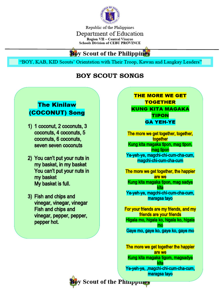bsp songs | PDF | Patriotic And National Organizations Chartered | Girl ...