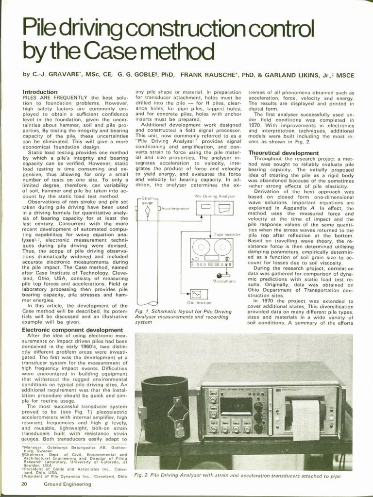Advancements in Pile Driving Analysis | PDF | Force | Deep Foundation