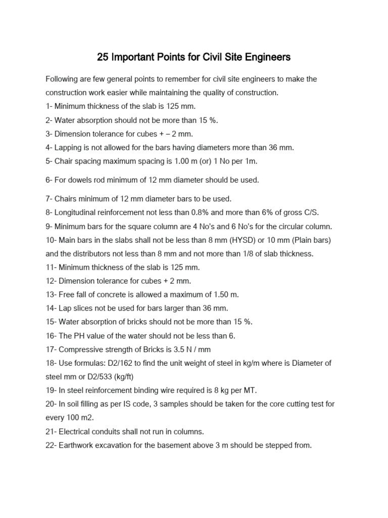 Site Information For Civil Engineer | PDF