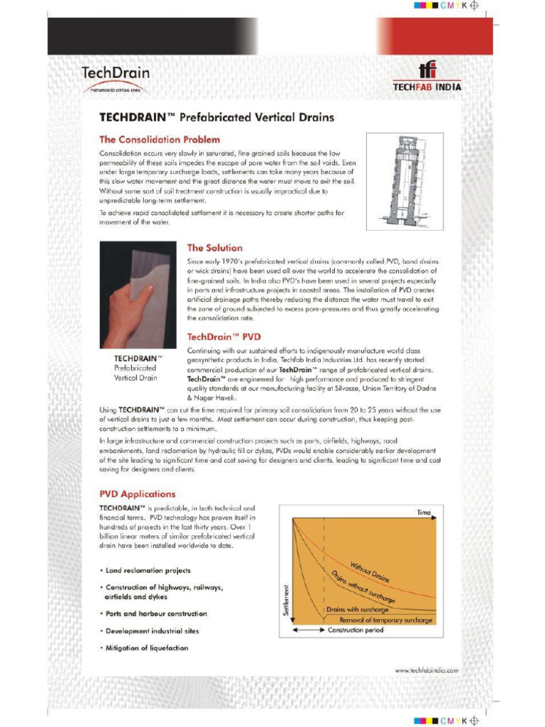 Technical Literature of PVD TechDrain | PDF