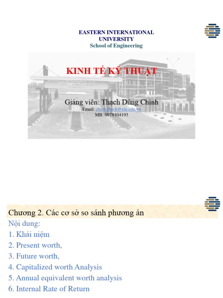 Chapter 2 - Lecture No.1 - Engineering Economic | PDF