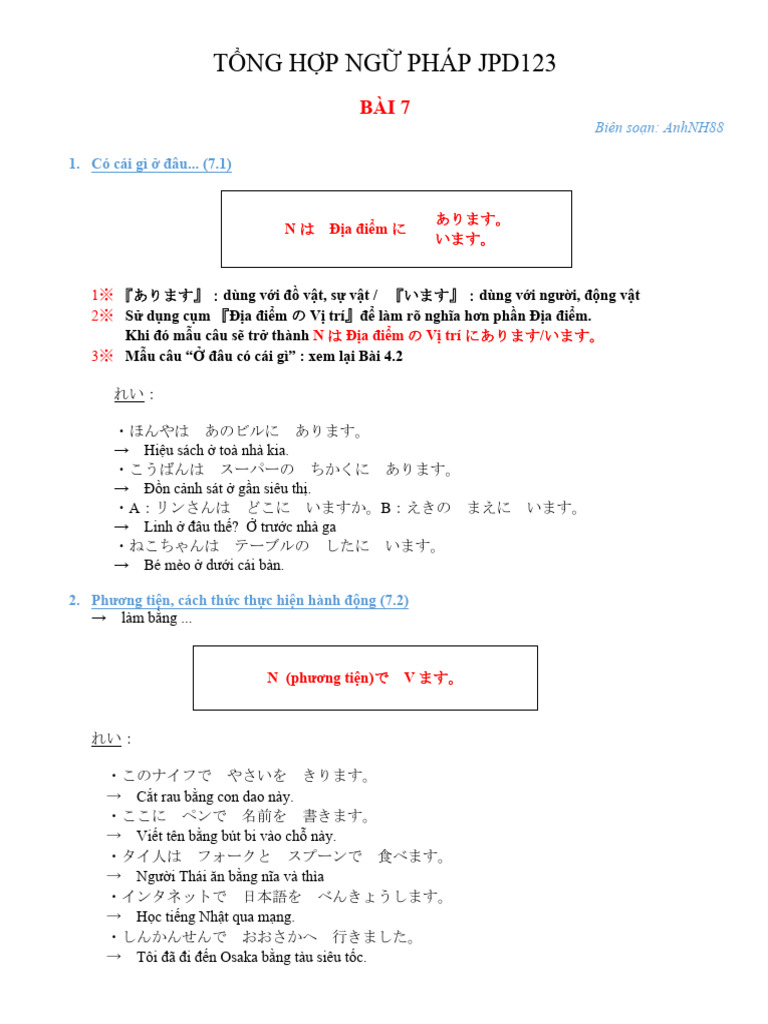 T NG H P NG Pháp JPD123 | PDF