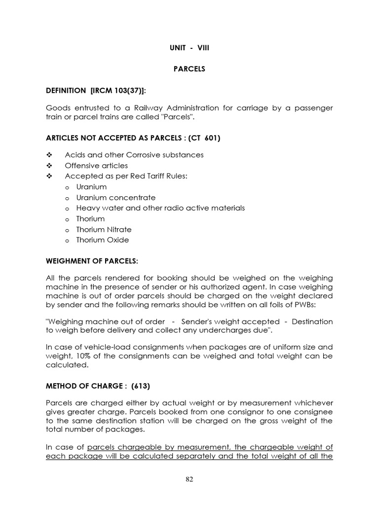 1675832656225-English Parcel Rules | PDF | Weight