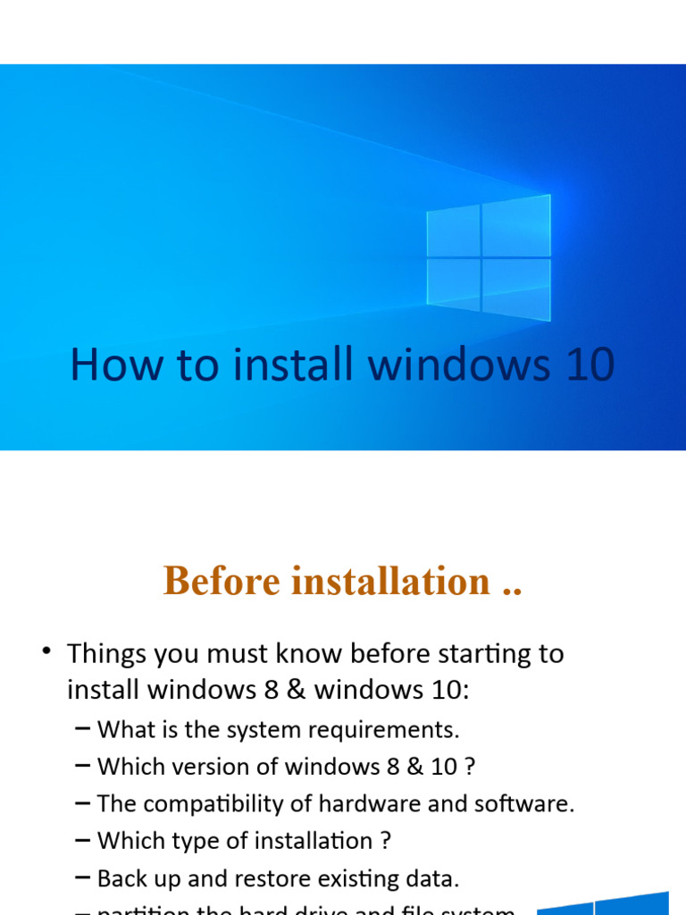 5 - How To Install Windows 10 or 8 | PDF | 64 Bit Computing | Windows 10