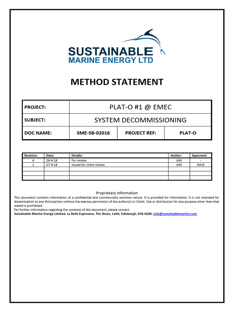 System Decommissioning Method Statement | PDF | Deep Foundation | Anchor
