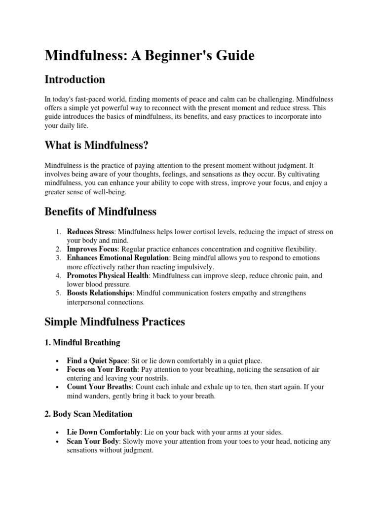 Mindfulness | PDF | Mindfulness | Breathing