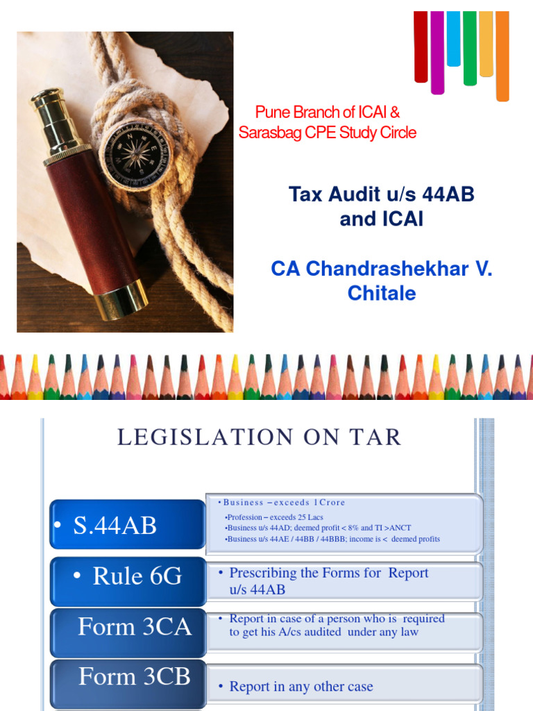 Tax Audit Icai by CA. C. v. Chitale | PDF | Taxes | United States Law