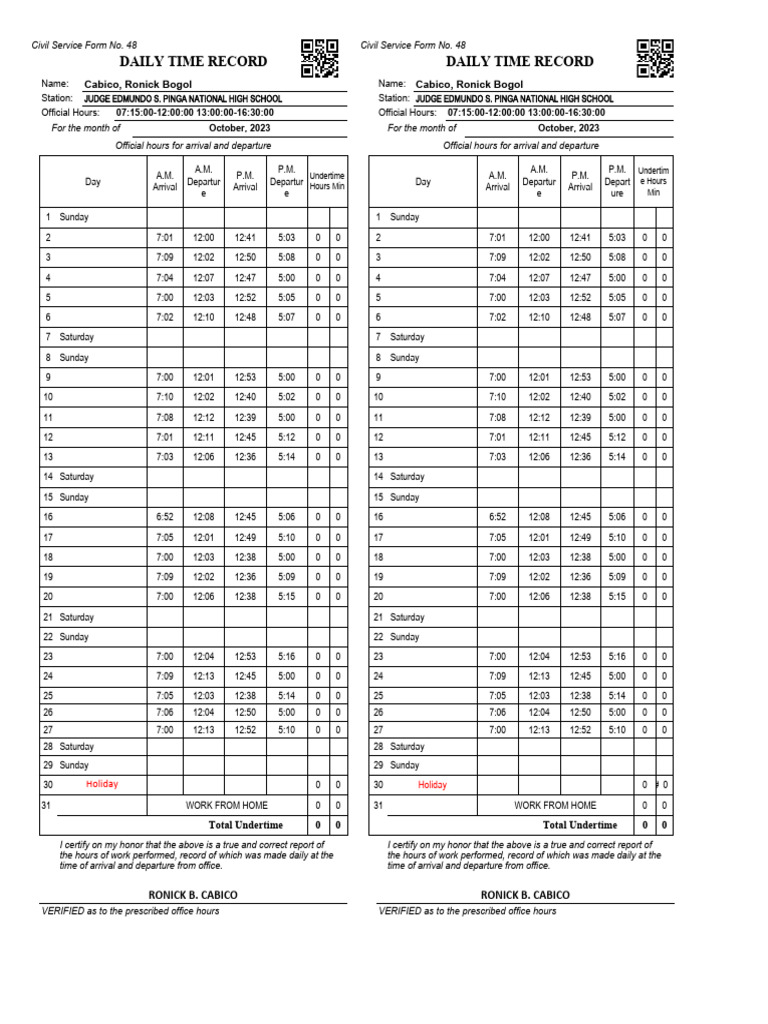 2023 DTR Novenber | PDF