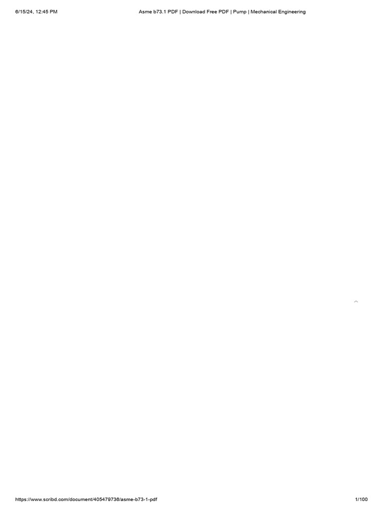 Asme b73.1 PDF - Download Free PDF - Pump - Mechanical Engineering | PDF | Engineering