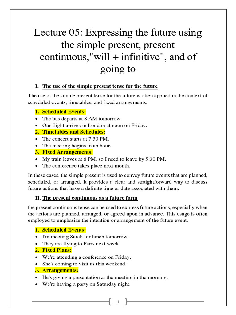 Lecture 05 L2 Grammar | PDF | Grammatical Tense | Verb Lecture 05 L2 Grammar | PDF | Grammatical Tense | Verb