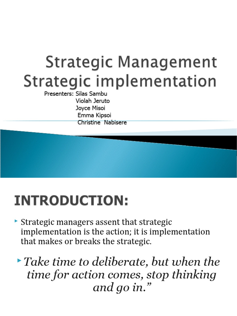 Strategic Management Presentation | PDF | Strategic Management | Stocks