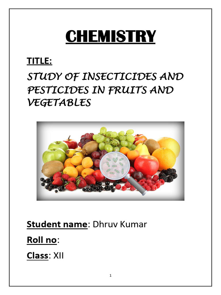 Chemistry Project | PDF | Pesticide | Agriculture