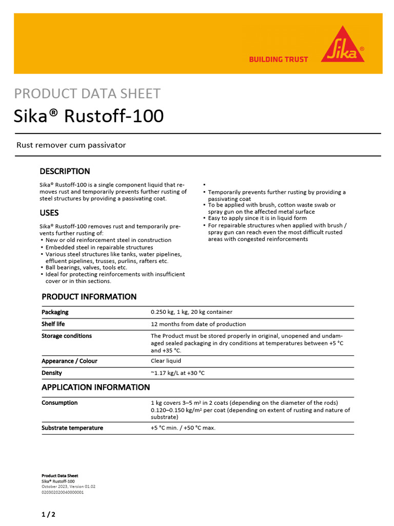 sika_rustoff-100 | Download Free PDF | Rust | Information