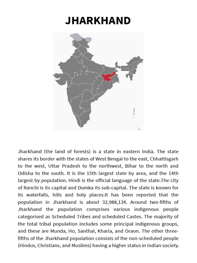 Jharkhand and Telangana: A Cultural Overview | PDF | Language Arts ...