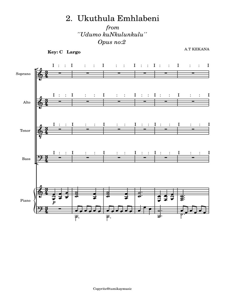 Ukuthula Emhlabeni - A.T Kekana | PDF | Saxophone | Woodwind Instruments
