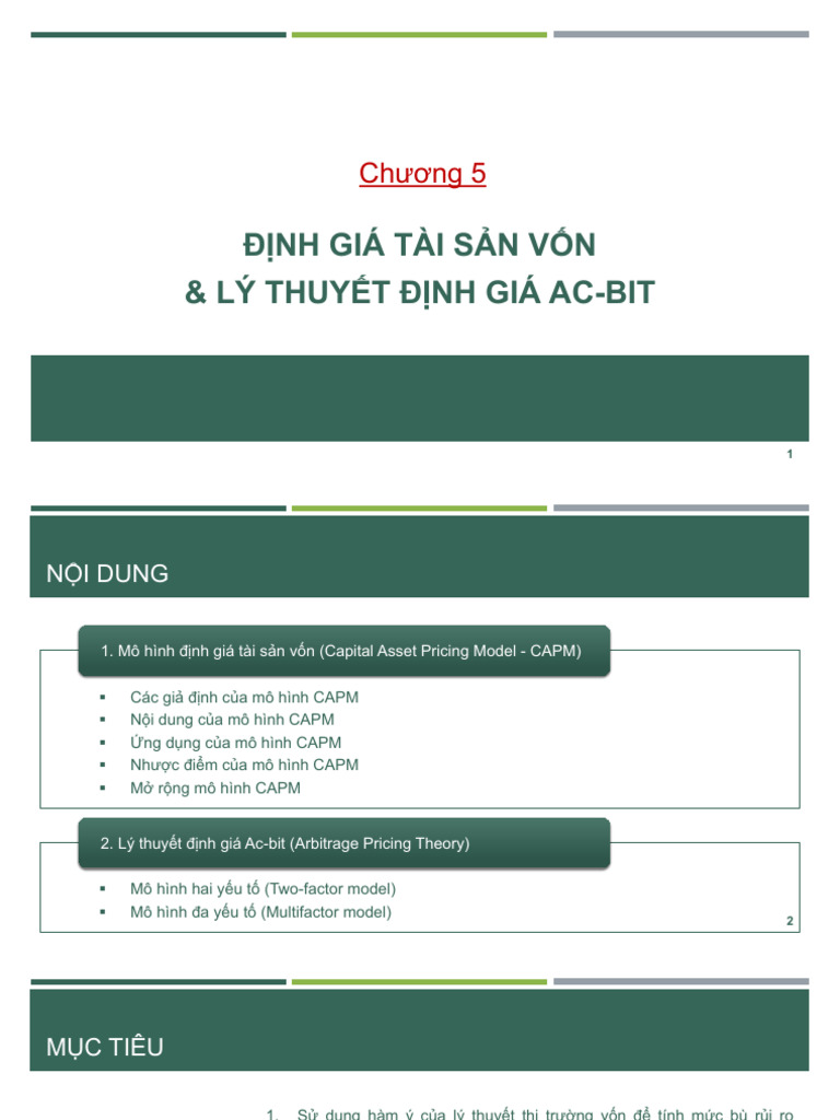 2024 - Quan Ly Dau Tu - Chuong 5 - CAPM | PDF
