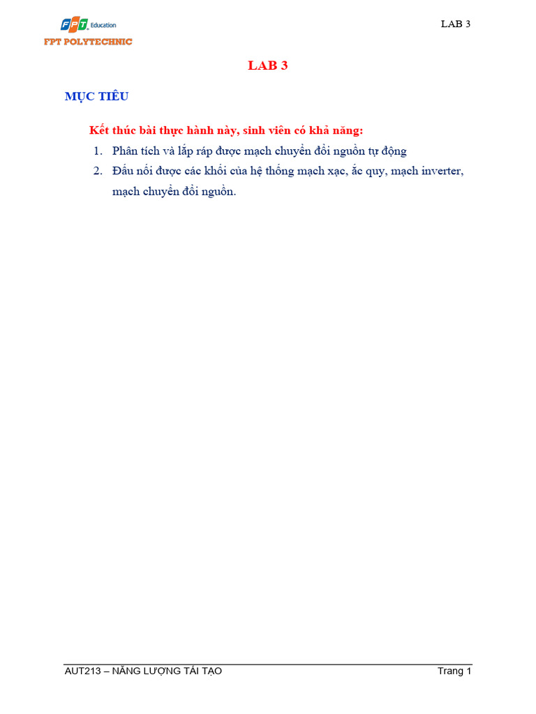 AUT213 Lab3 | PDF