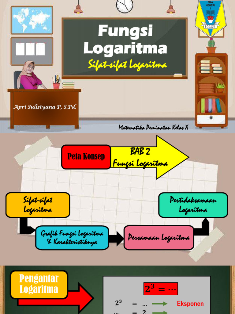 2-BAB 2-FUNGSI LOGARITMA-A-Sifat-sifat Logaritma-BAHAN LURING-dikonversi | PDF