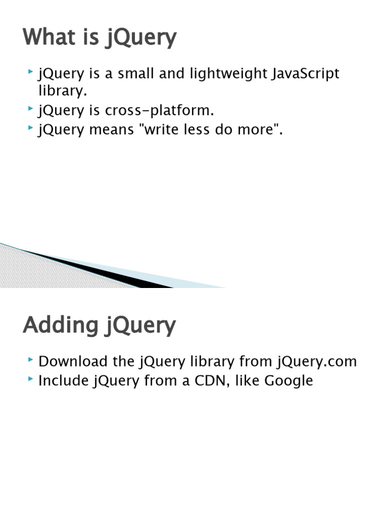 J Query | PDF | J Query | Java Script J Query | PDF | J Query | Java Script