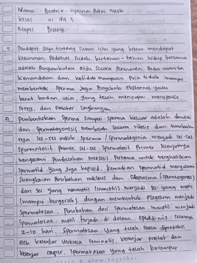 Ulangan Harian Biologi | PDF