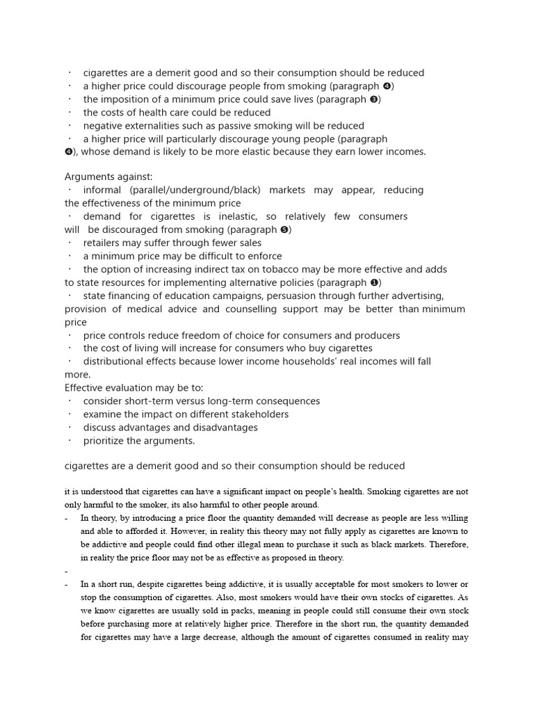 Cigarettes Evaluation | Download Free PDF | Cost Of Living | Cigarette