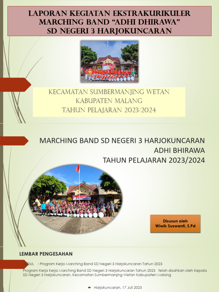 LAPORAN KEGIATAN MARCHING BAND 2324 | PDF