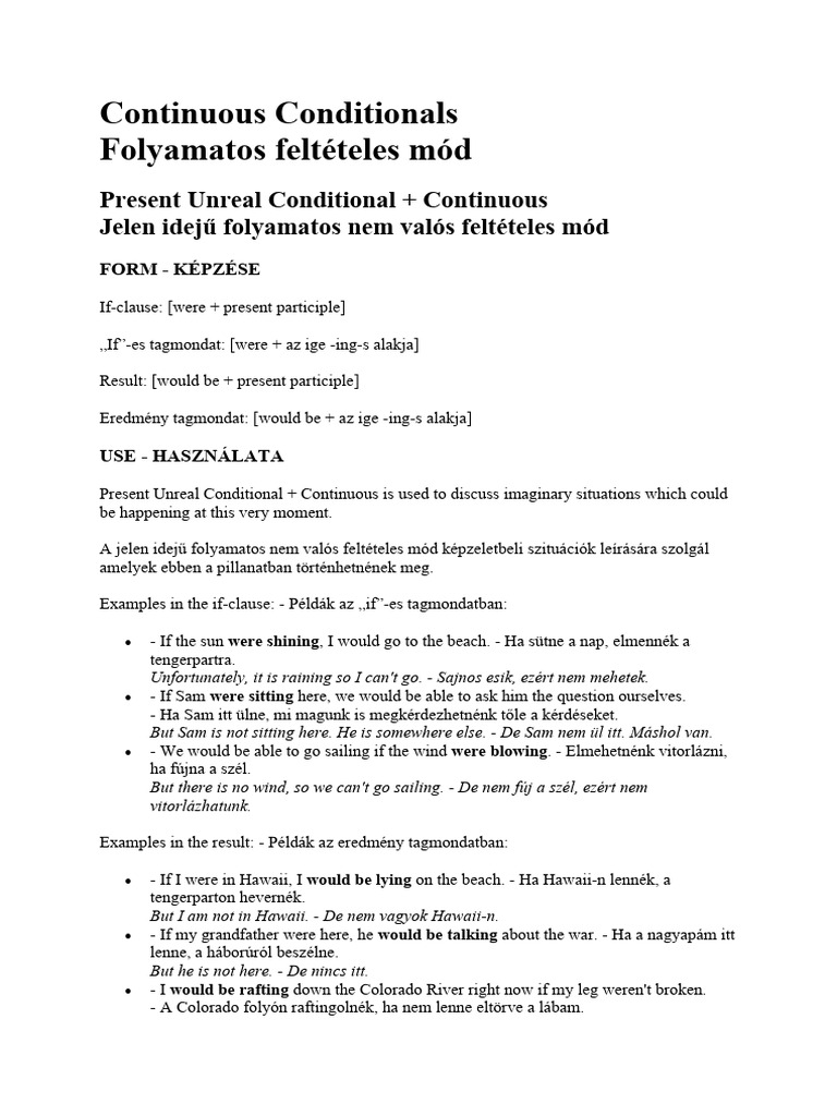 Continuous Conditionals | PDF